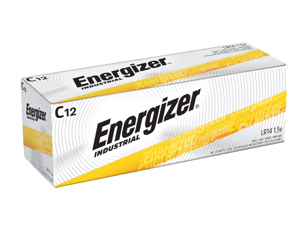 Energizer Industrial EN93 C Alkaline Batteries - 12 Pack ...
